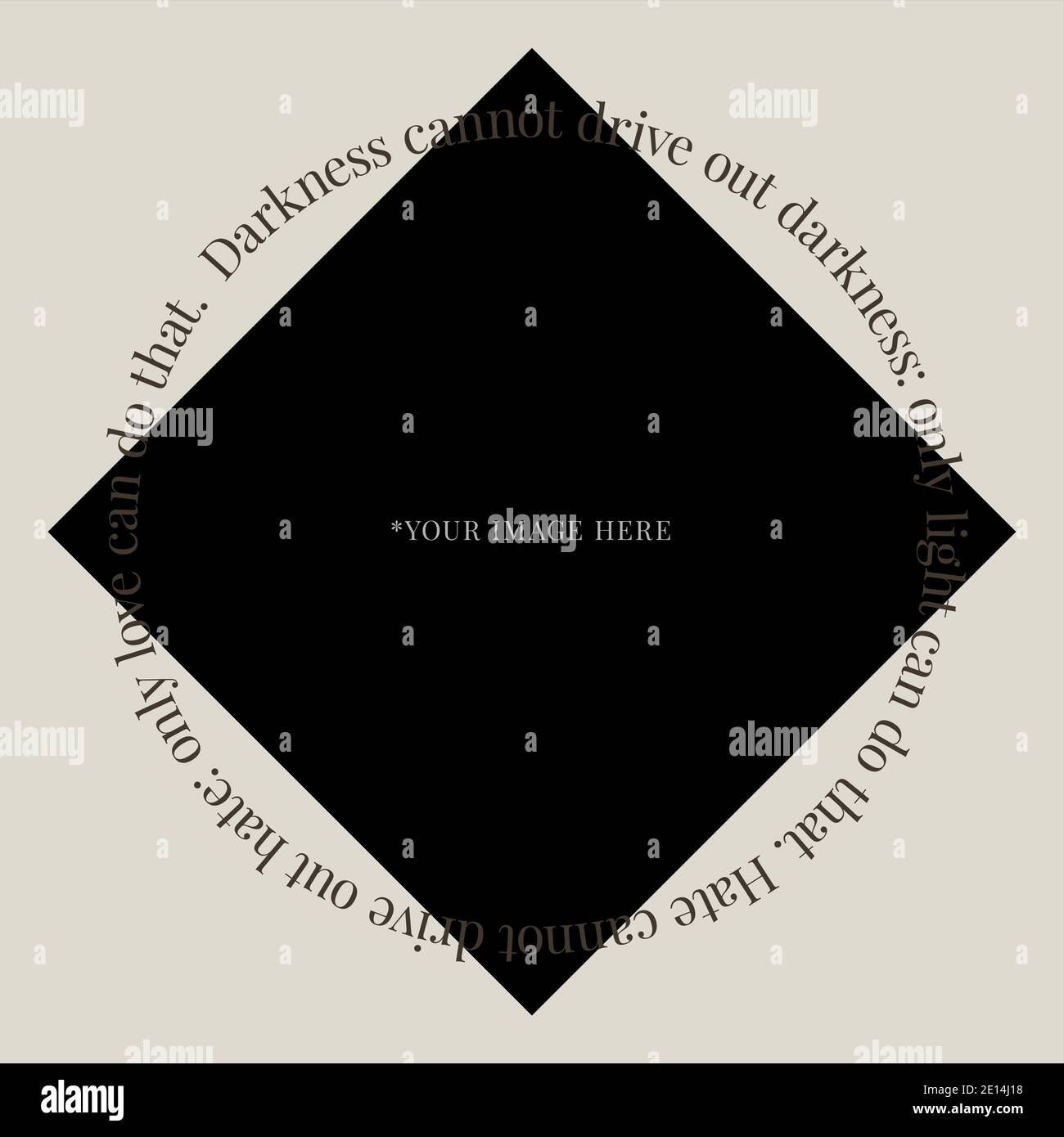 Aesthetic Rhombus Post Template. Place Your Photo Under Background ...