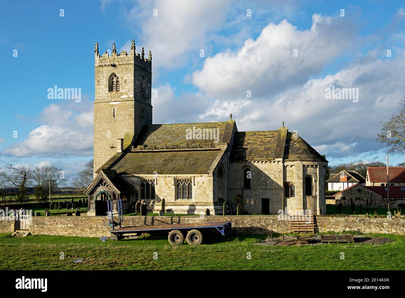 St Mary's Church in the village of Birkin, North Yorkshire, England UK ...