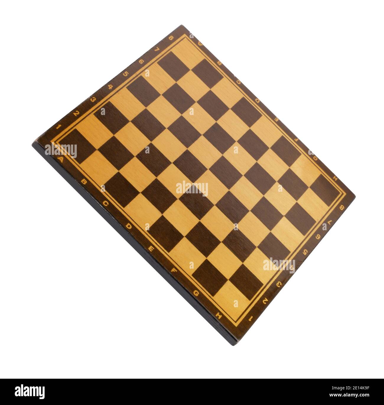 wooden empty chessboard isolated Stock Photo - Alamy
