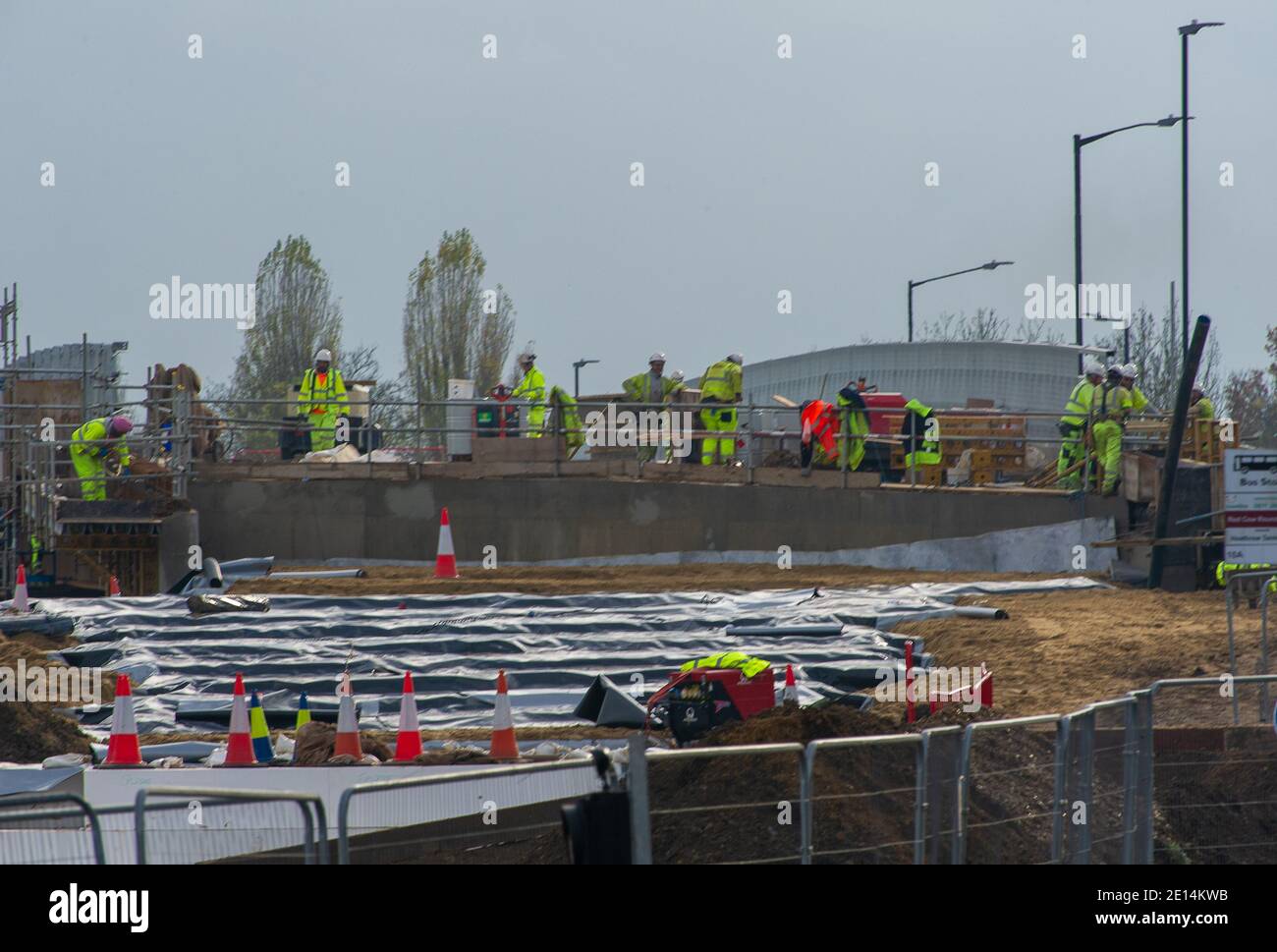 Slough, Berkshire, UK. 9th November, 2020. The old Datchet Road bridge ...