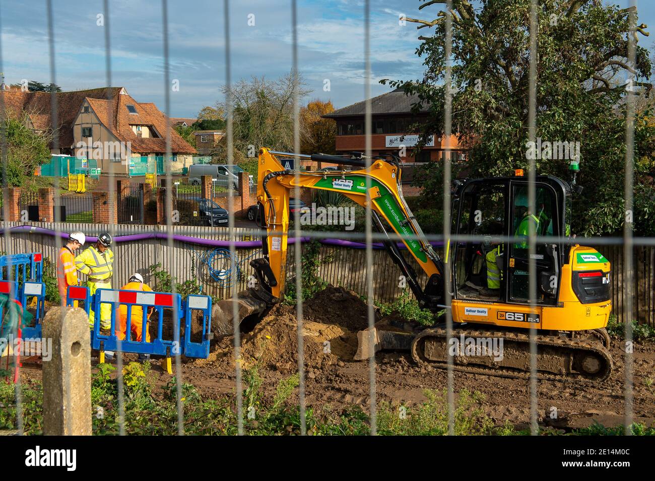 Slough, Berkshire, UK. 9th November, 2020. The old Datchet Road bridge ...