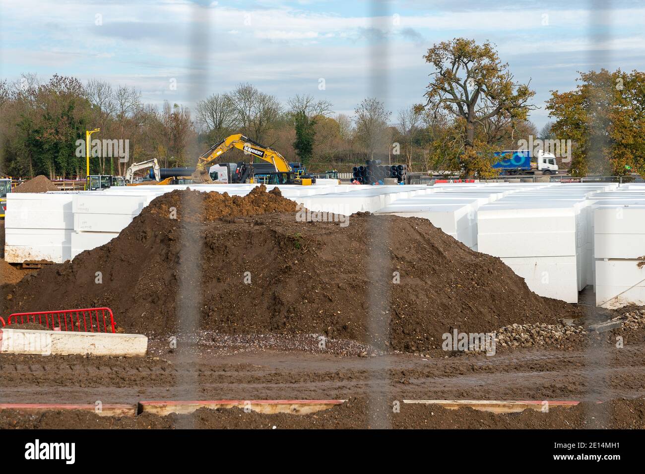 Slough, Berkshire, UK. 9th November, 2020. The old Datchet Road bridge ...