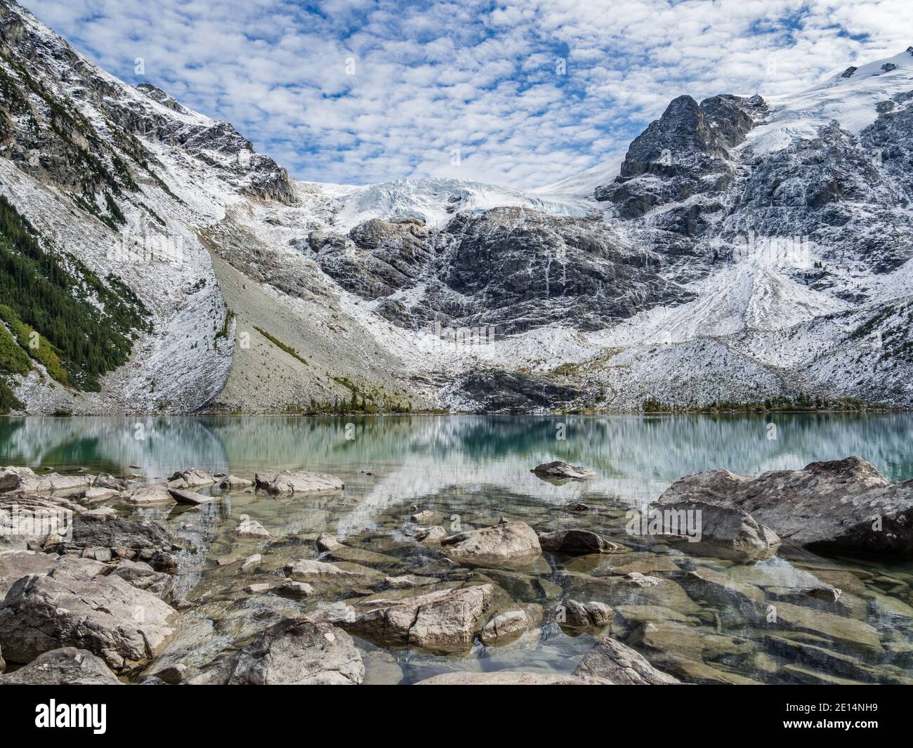 Upper Joffre Lake, in the Joffre Lakes Provincial Park, near Pemberton ...