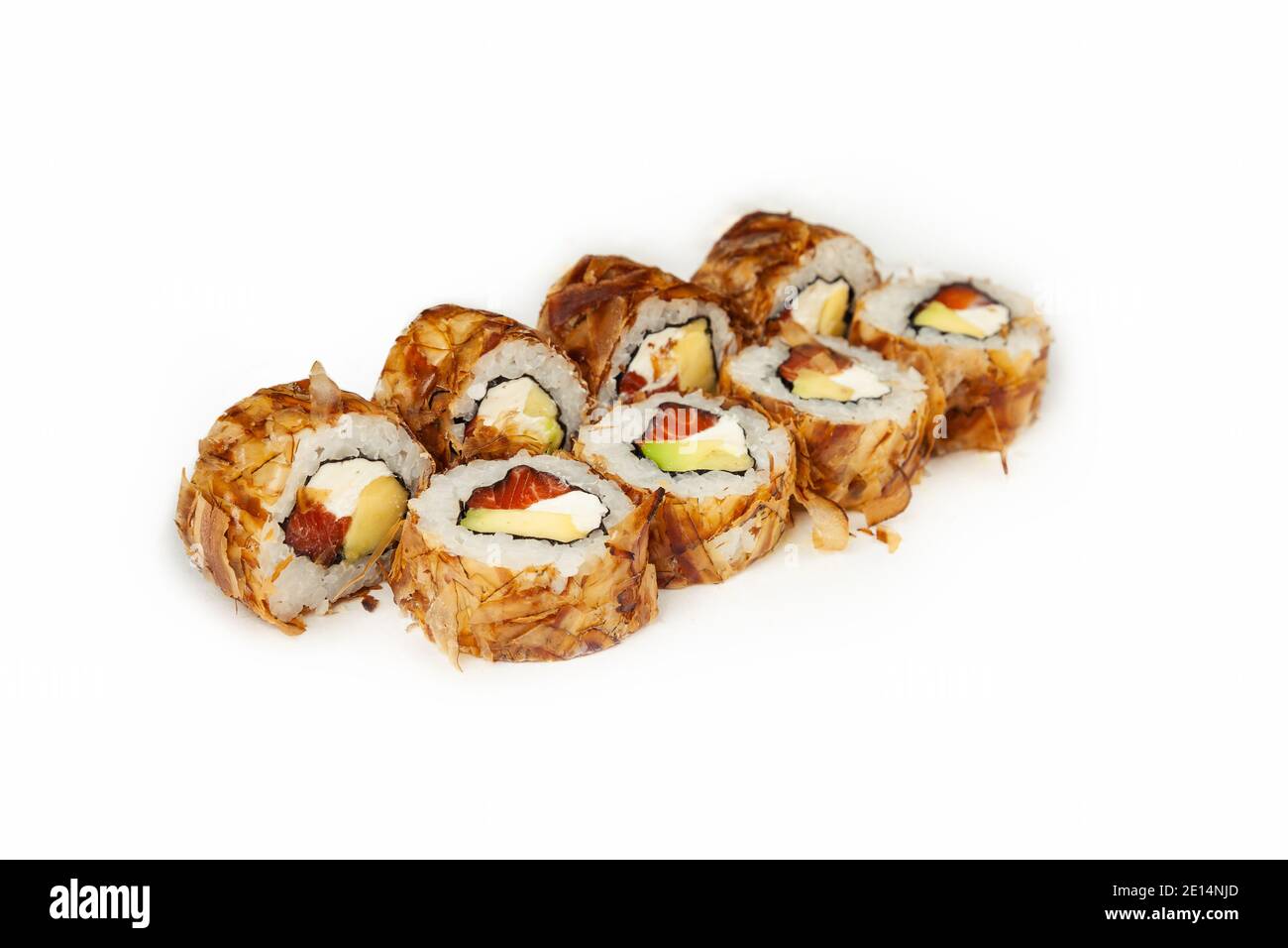 Bonito roll salmon avocado Cut Out Stock Images & Pictures - Alamy