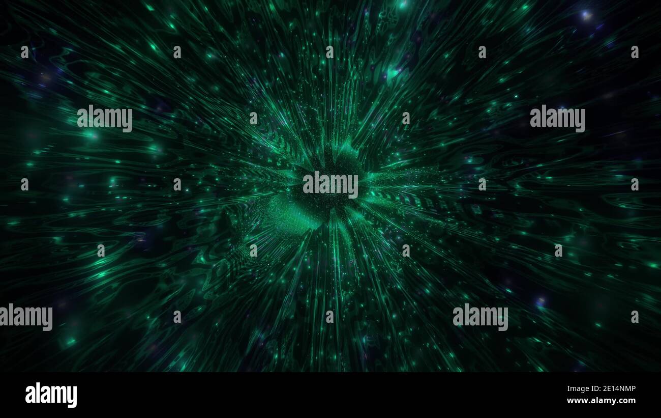 Dark abstract lights effects sci-fi tunnel 3d illustration background ...