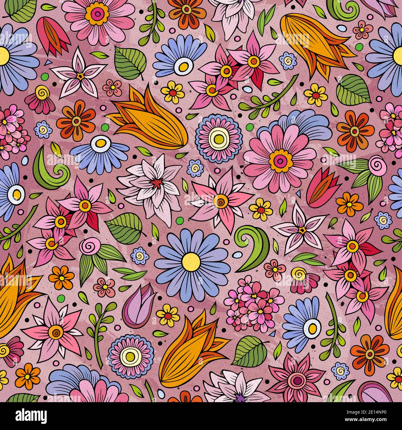 Cartoon cute hand drawn Spring seamless pattern Stock Photo - Alamy Cartoon cute hand drawn Spring seamless pattern Stock Photo - Alamy