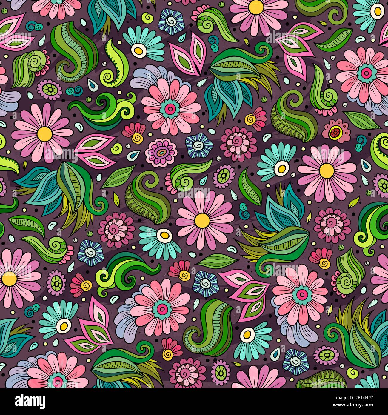 Cartoon cute hand drawn Spring seamless pattern Stock Photo - Alamy Cartoon cute hand drawn Spring seamless pattern Stock Photo - Alamy