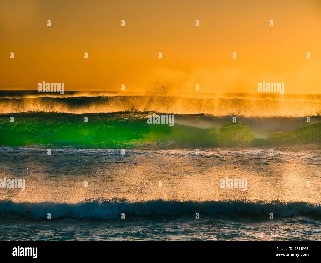 Waves Crashing Onto The Beach During A Storm Stock Photo - Alamy
