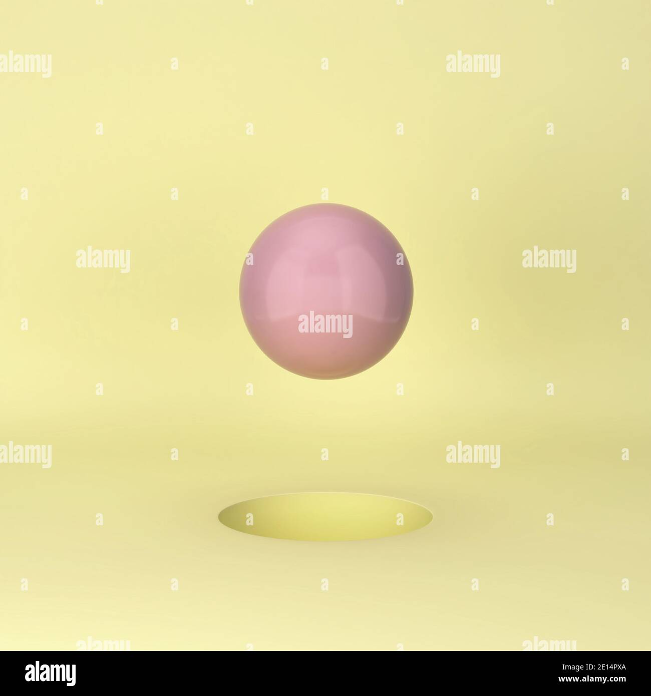 Circle hole in a floor. Minimal scene. 3d illustration Stock Photo - Alamy