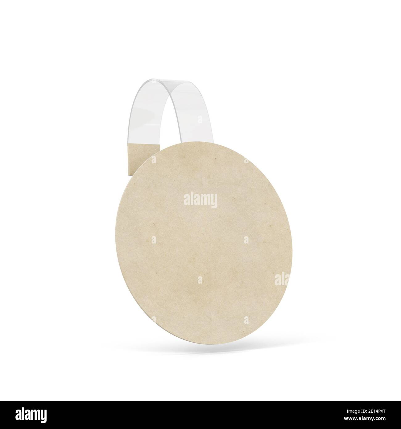 Blank wobbler tag mockup. 3d illustration isolated on white background ...