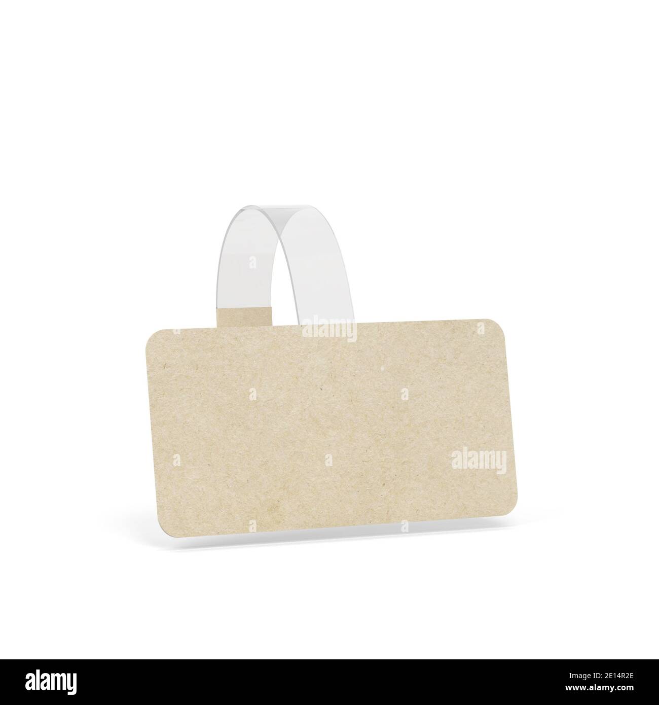 Blank wobbler tag mockup. 3d illustration isolated on white background ...