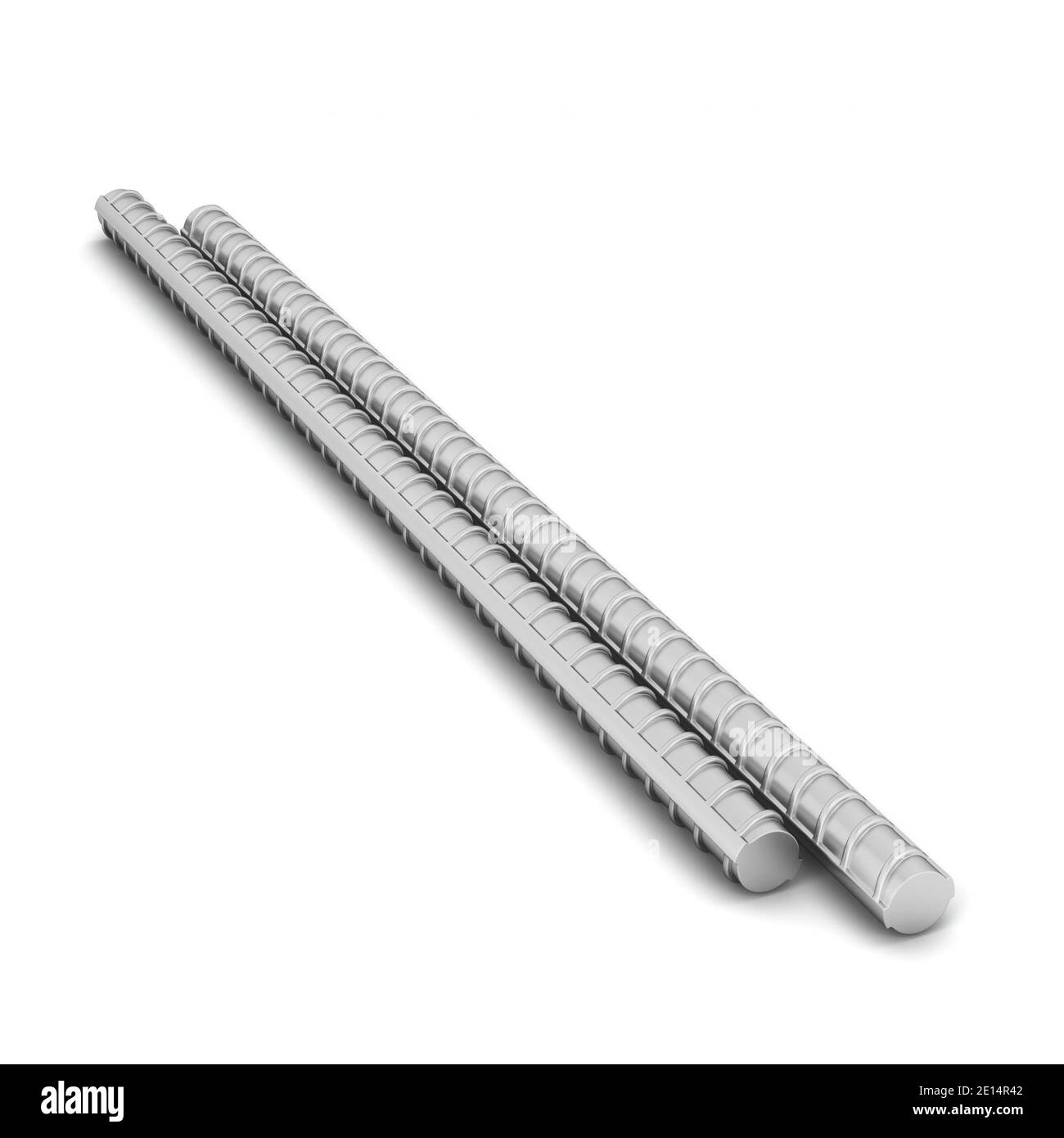 Steel reinforced bars. 3d illustration isolated on white background ...