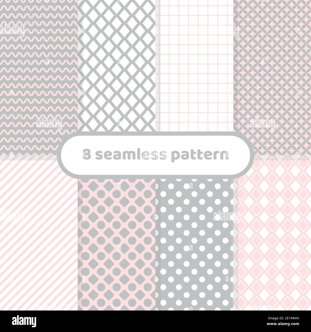 Cute different gometric patterns, abstract pattern set, pastel Stock ...