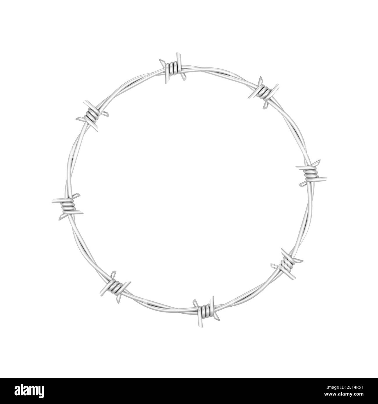 Razor wire illustration Cut Out Stock Images & Pictures - Alamy