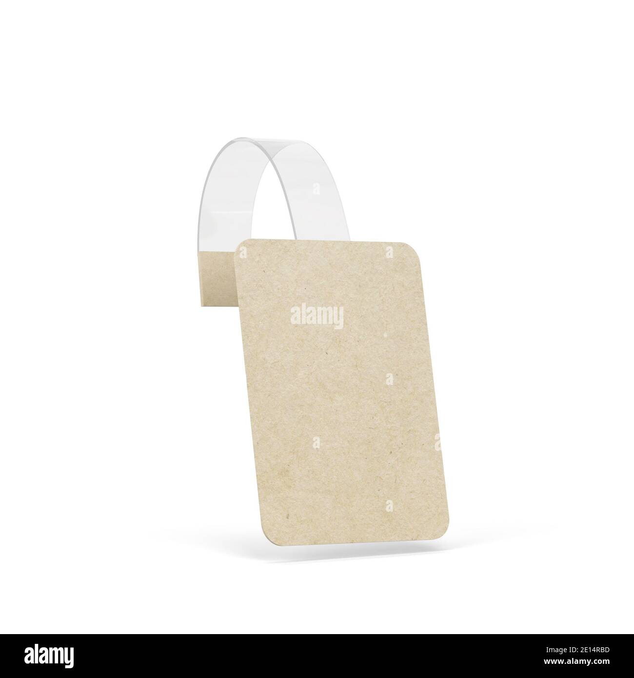 Blank wobbler tag mockup. 3d illustration isolated on white background ...