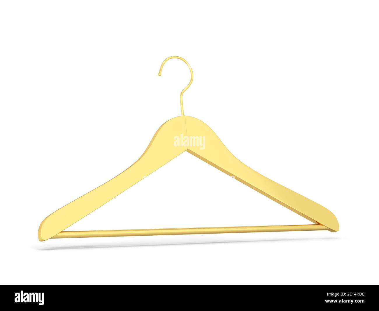 Single cloth hanger. 3d illustration isolated on white background Stock ...