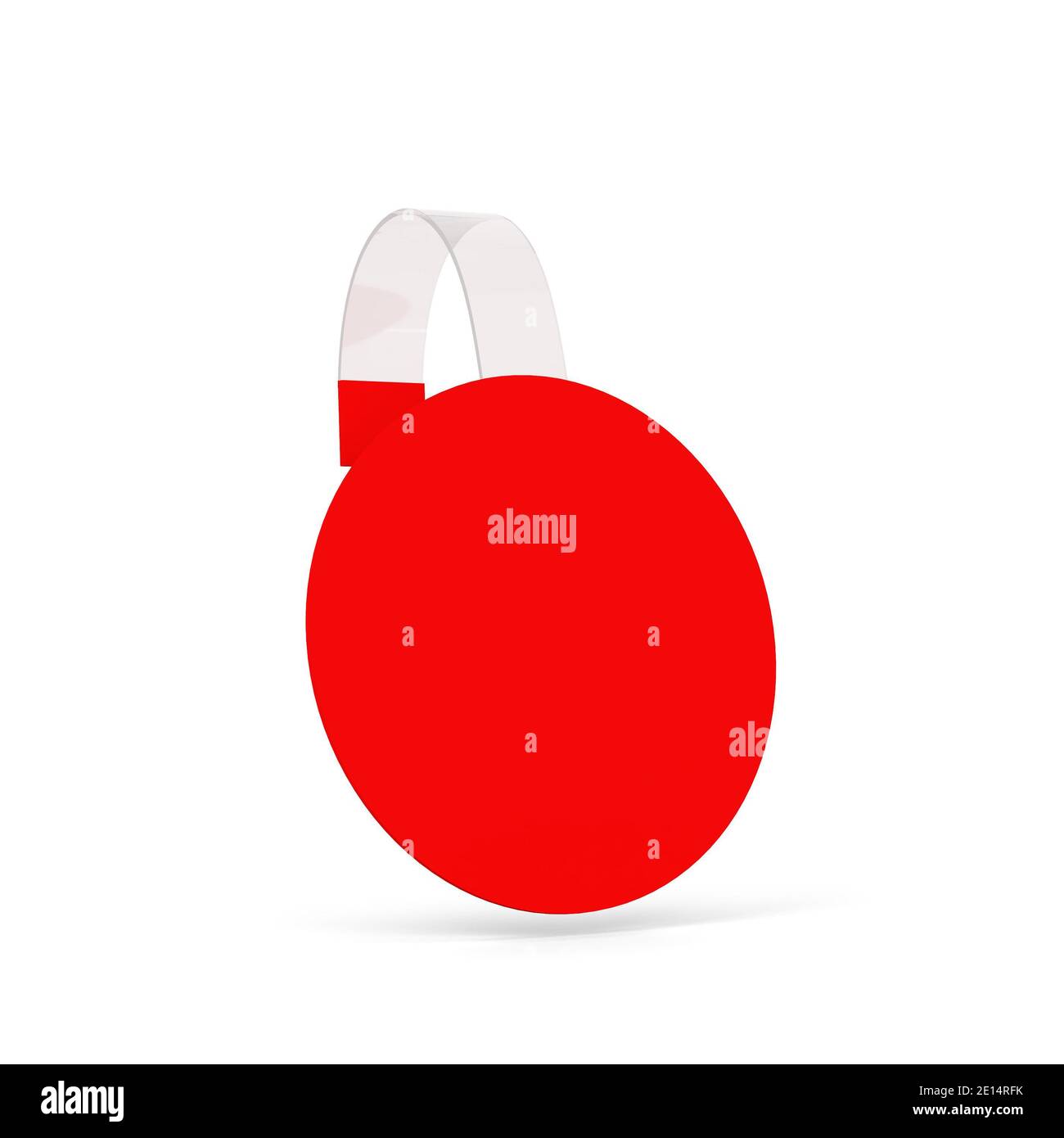 Blank wobbler tag mockup. 3d illustration isolated on white background ...