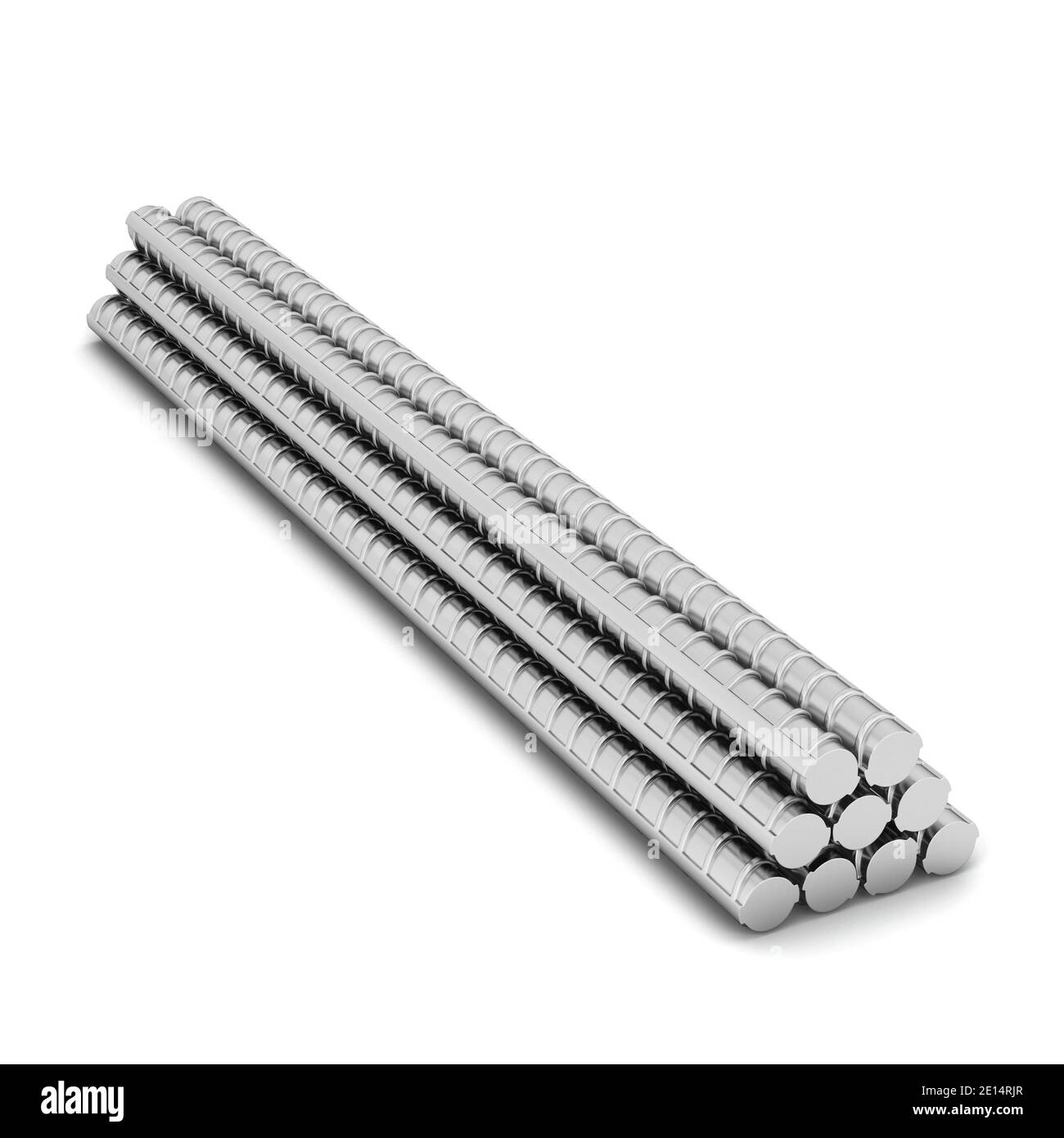 Steel reinforced bars. 3d illustration isolated on white background ...