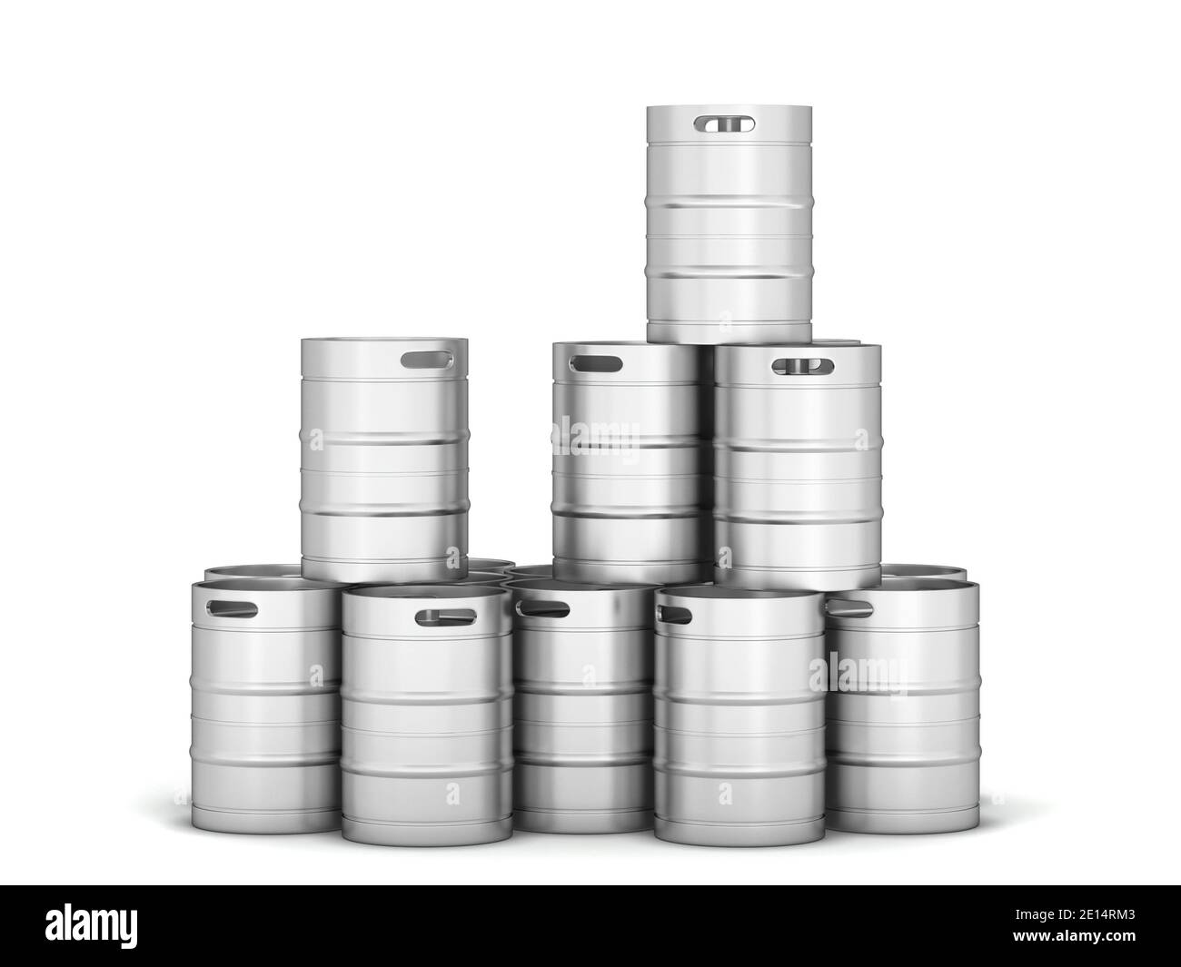 Metal beer keg. 3d illustration isolated on white background Stock ...