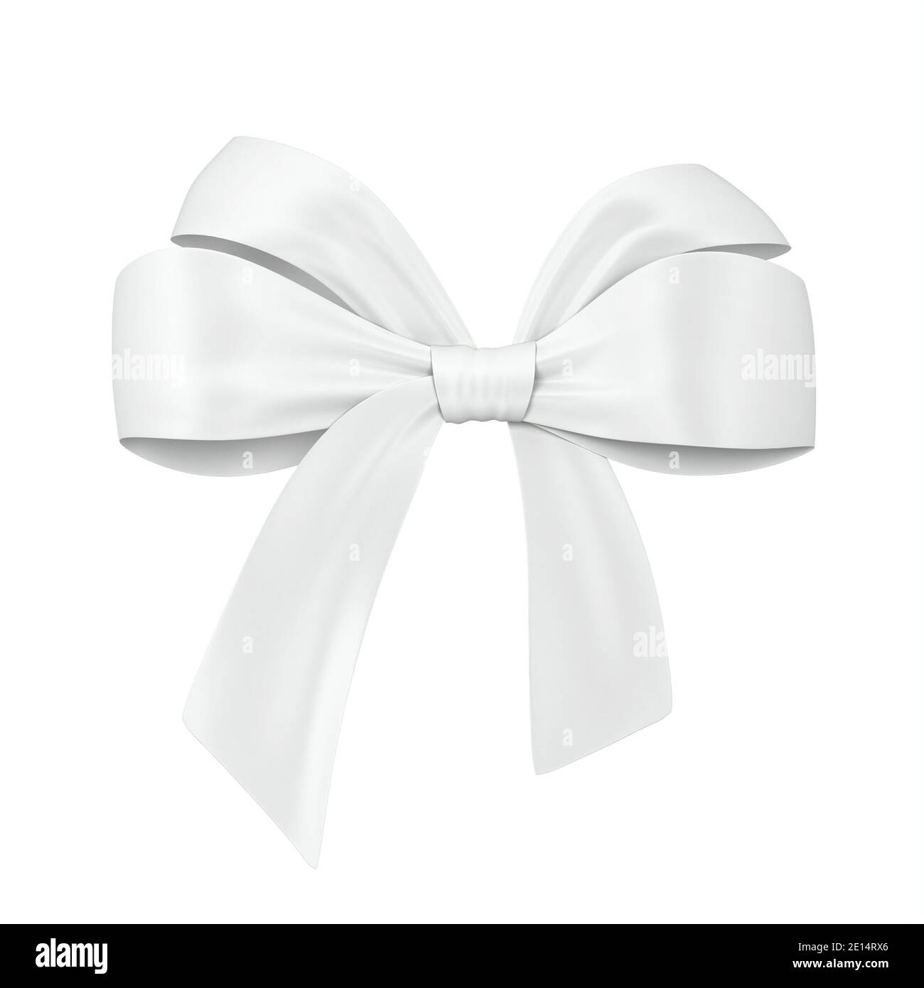 Elegant present bow. 3d illustration isolated on white background Stock ...