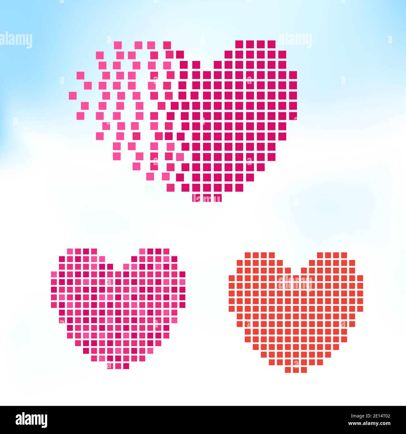 Pixel pink heart hi-res stock photography and images - Alamy