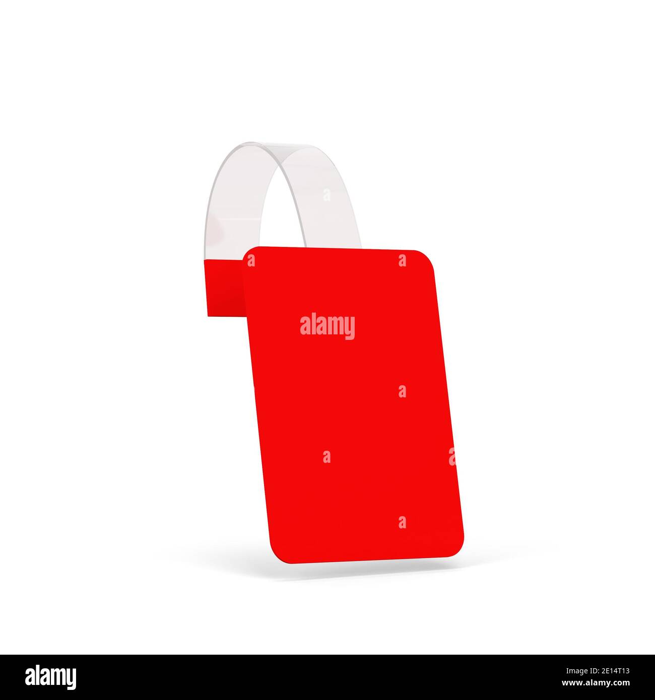 Blank wobbler tag mockup. 3d illustration isolated on white background ...