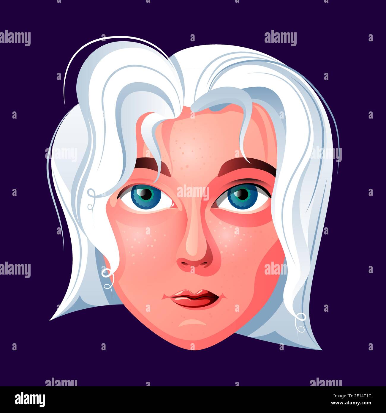 Vector girl in gradient style Stock Vector Image & Art - Alamy