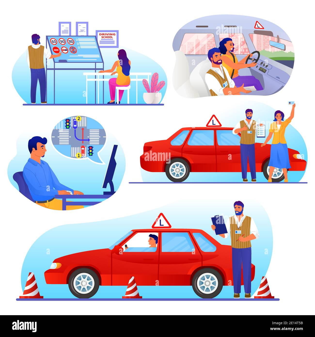 Cartoon character driving license hi-res stock photography and images ...