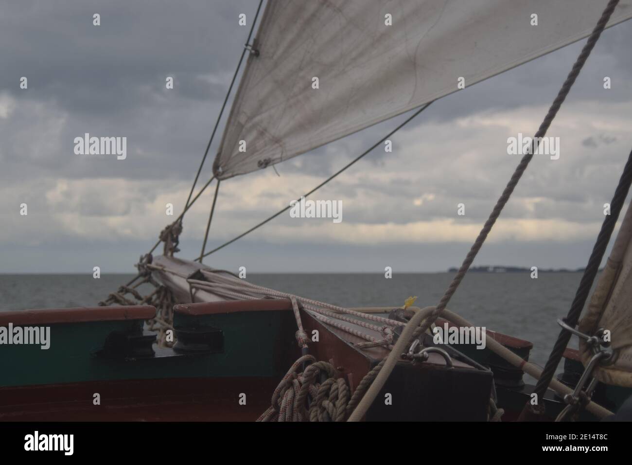 sailing boat front look above the sea Stock Photo - Alamy