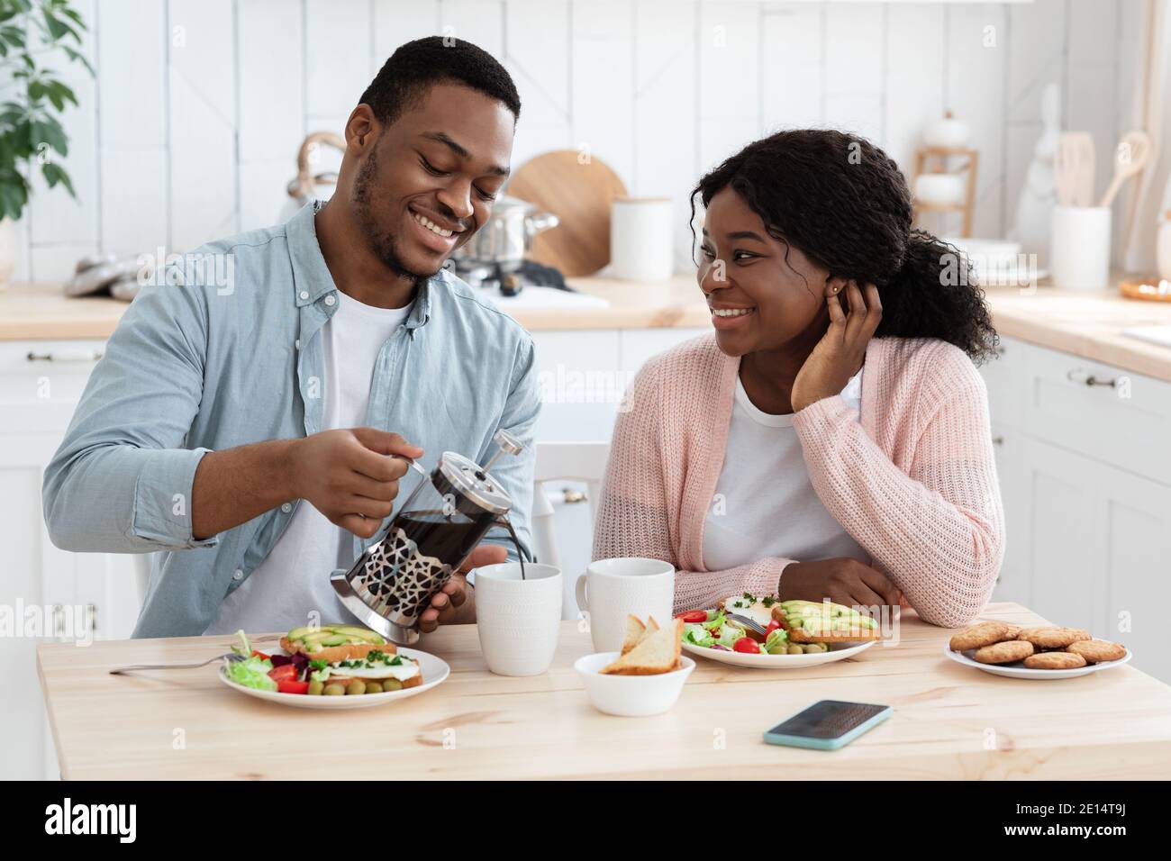 Black Child Eating Breakfast