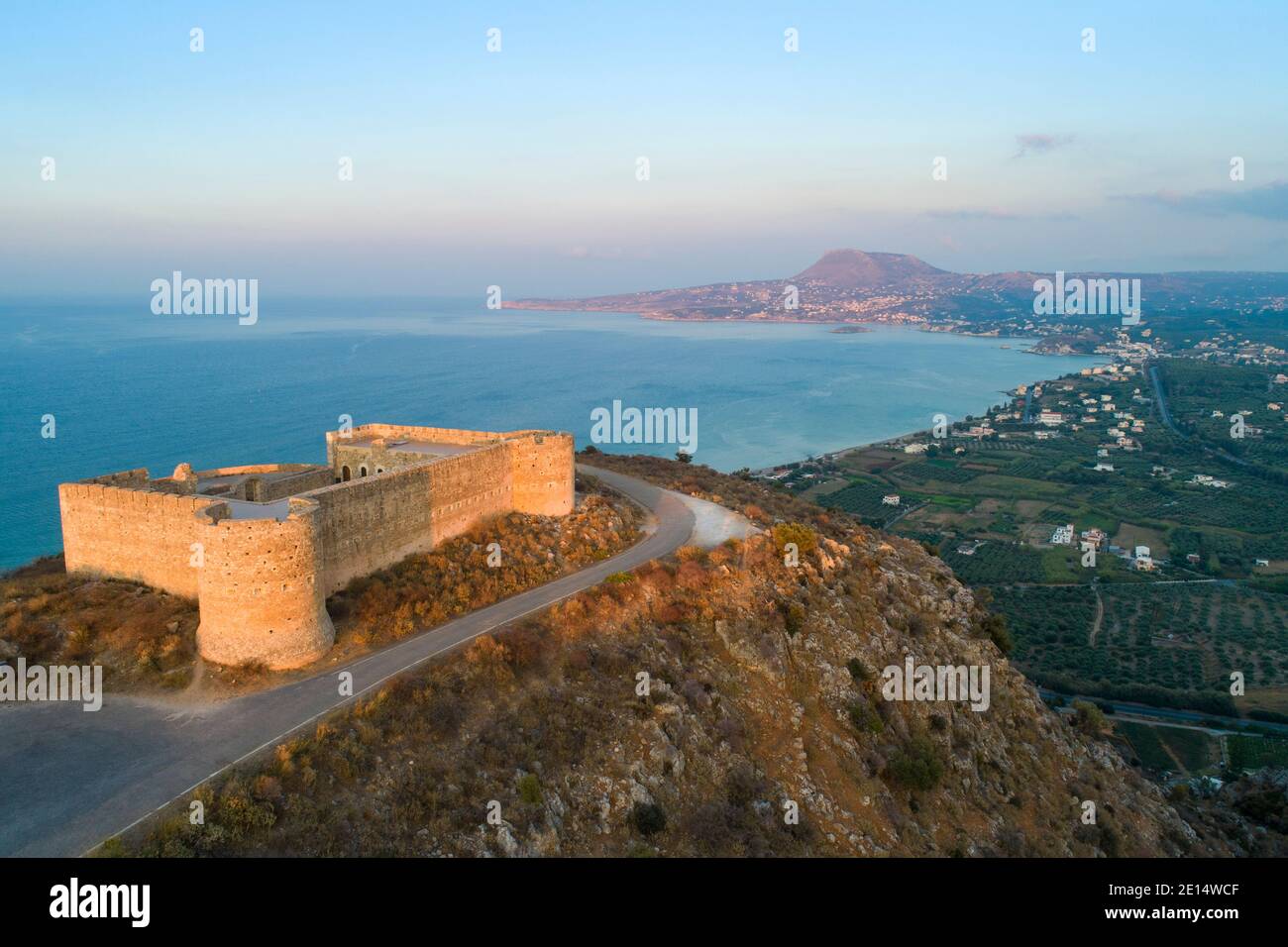 Ottoman Fortress on a hilltop at Ancient Aptera, Megala Chorafia, Souda ...