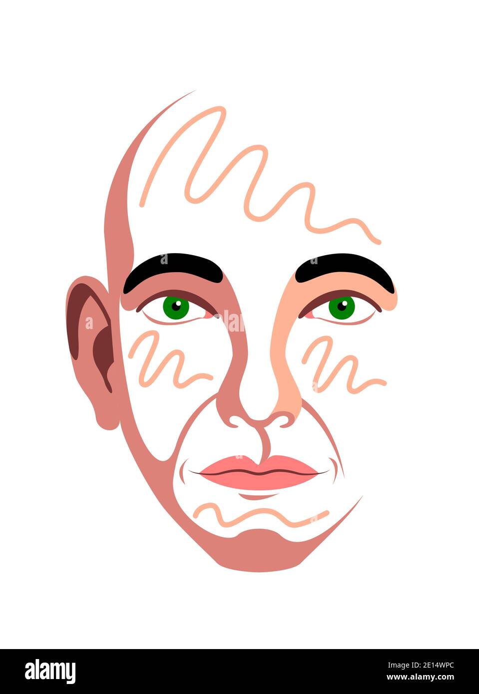 Nose graphic beauty face Stock Vector Images - Alamy