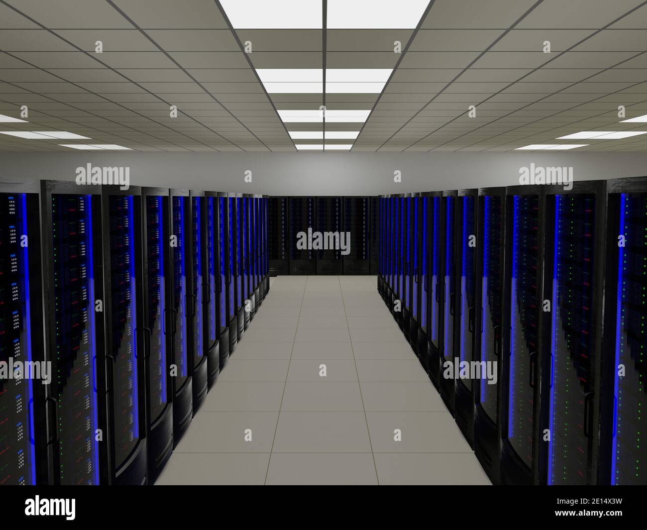 Modern futuristic server room with big data center Stock Photo - Alamy