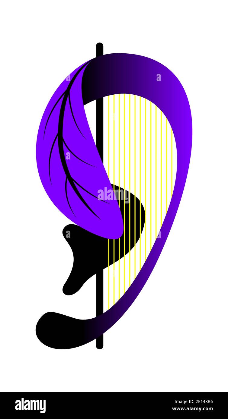 Vector ear in graphic style Stock Vector Image & Art - Alamy