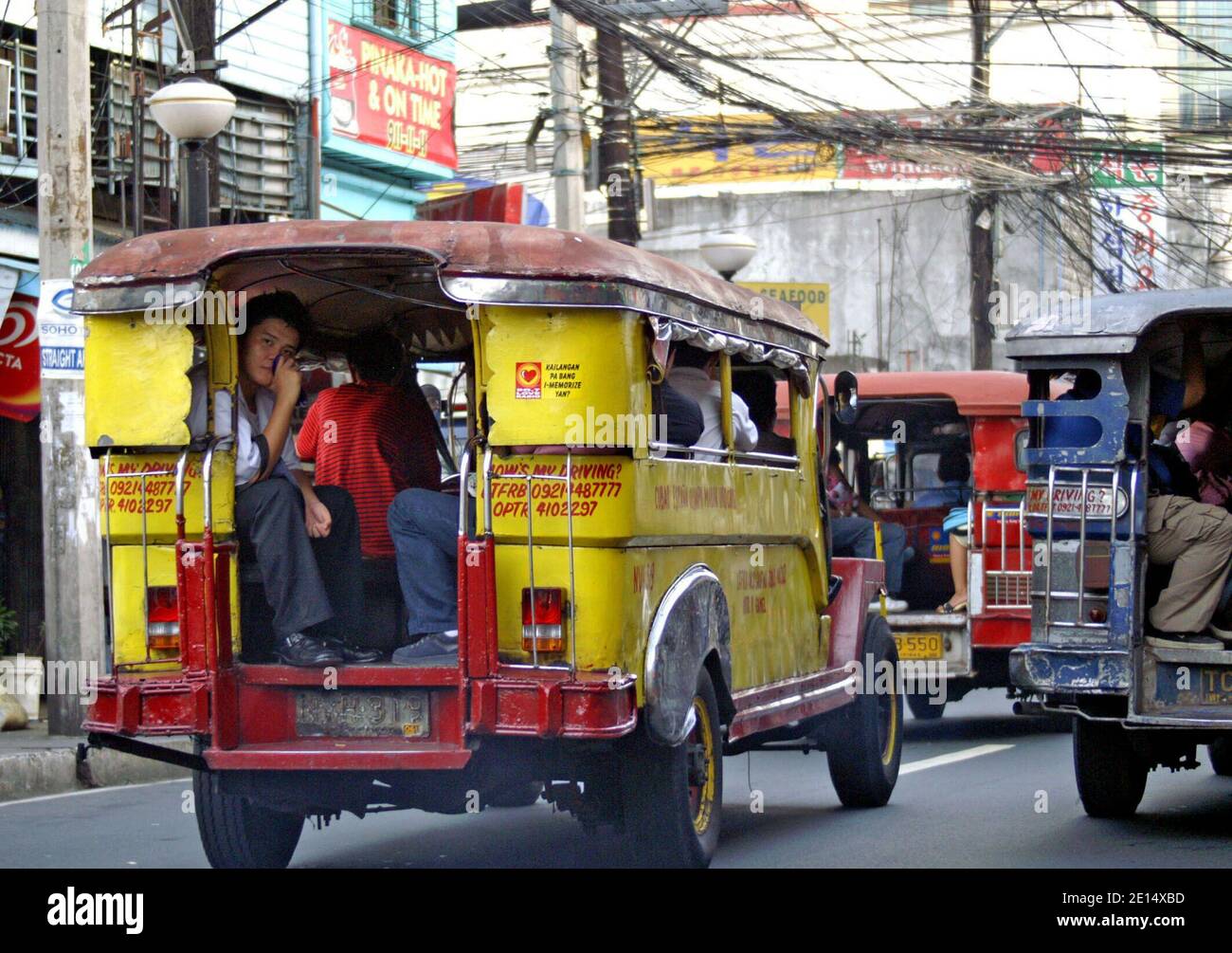Jeepney street traffic in Manila, Philippines, in 2005. The Philippines ...