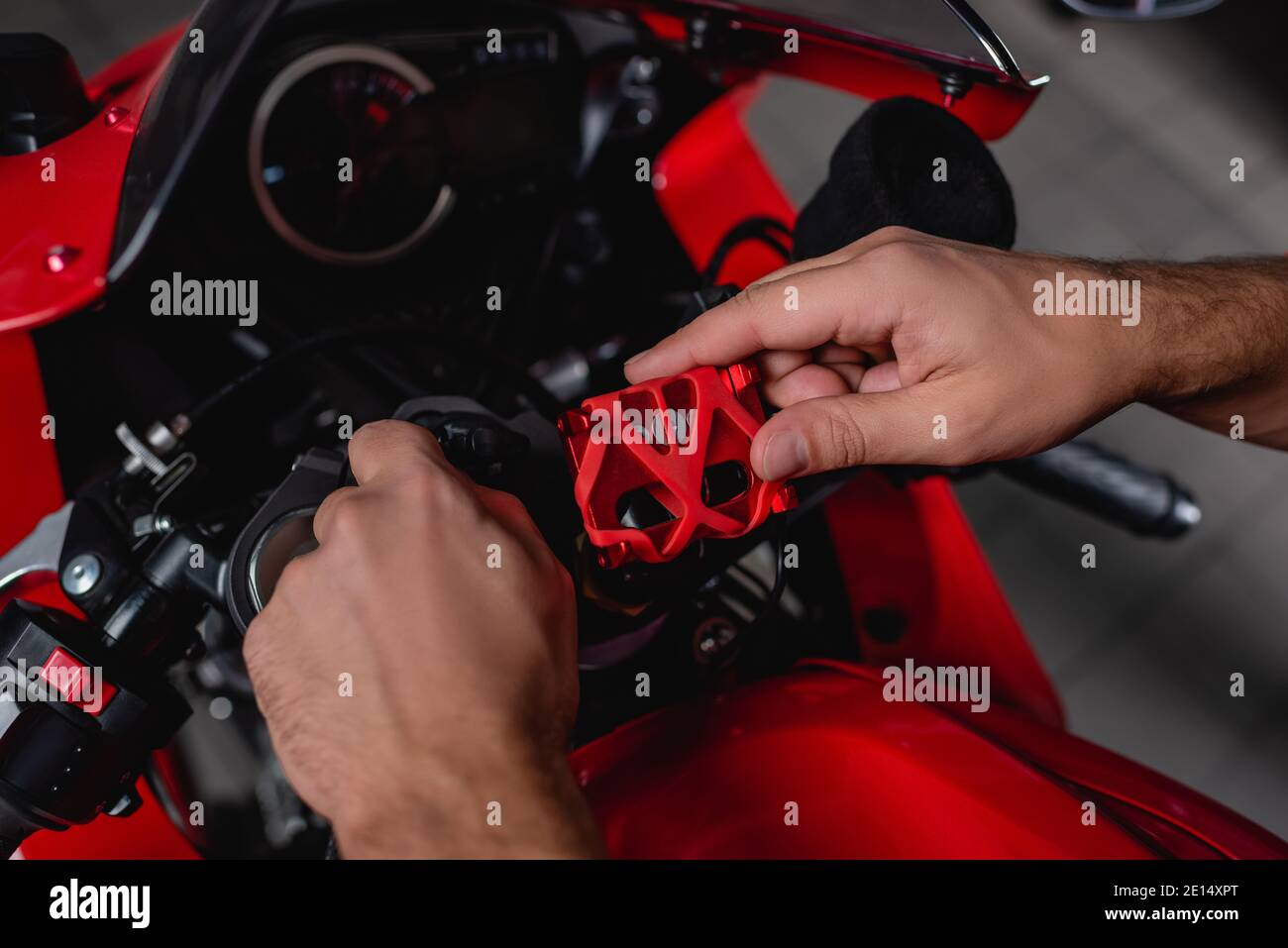 Motorcycle handlebar hi-res stock photography and images - Alamy