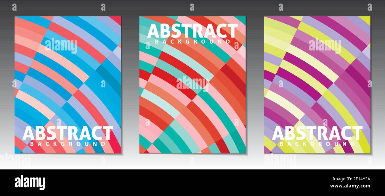 Set of abstract vertical covers with color stripes. CMYK colors Stock ...