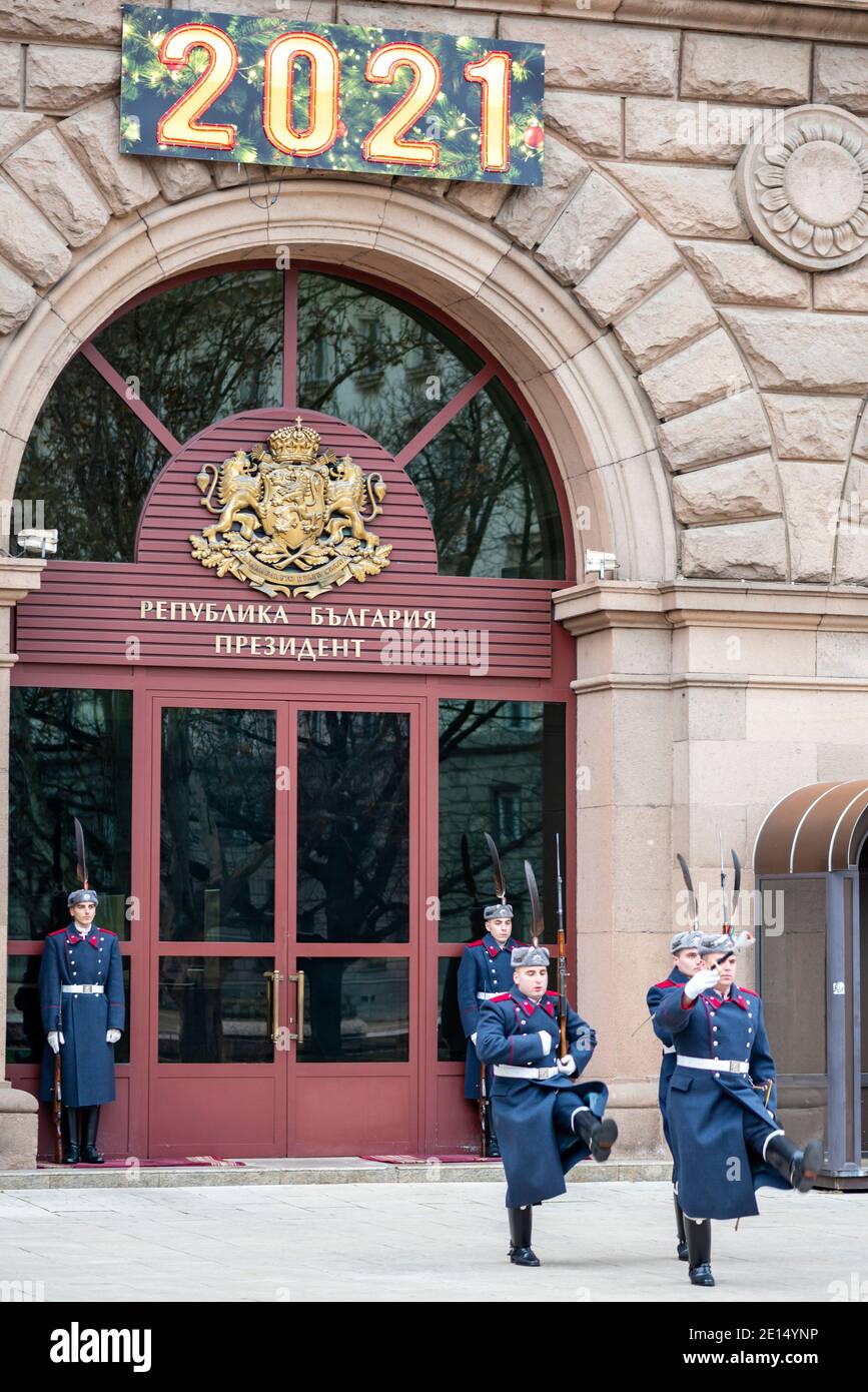Bulgarian soldiers. Sofia Bulgaria Eastern Europe EU guards changing ...