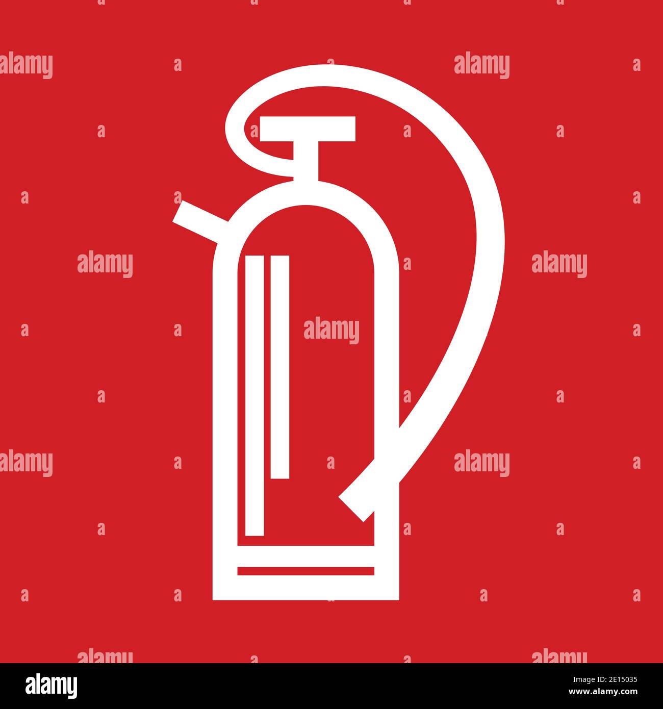 Red and white fire extinguisher sing symbole Stock Vector Image & Art ...