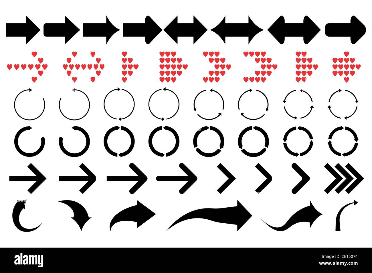 Arrow set vector Stock Vector Image & Art - Alamy