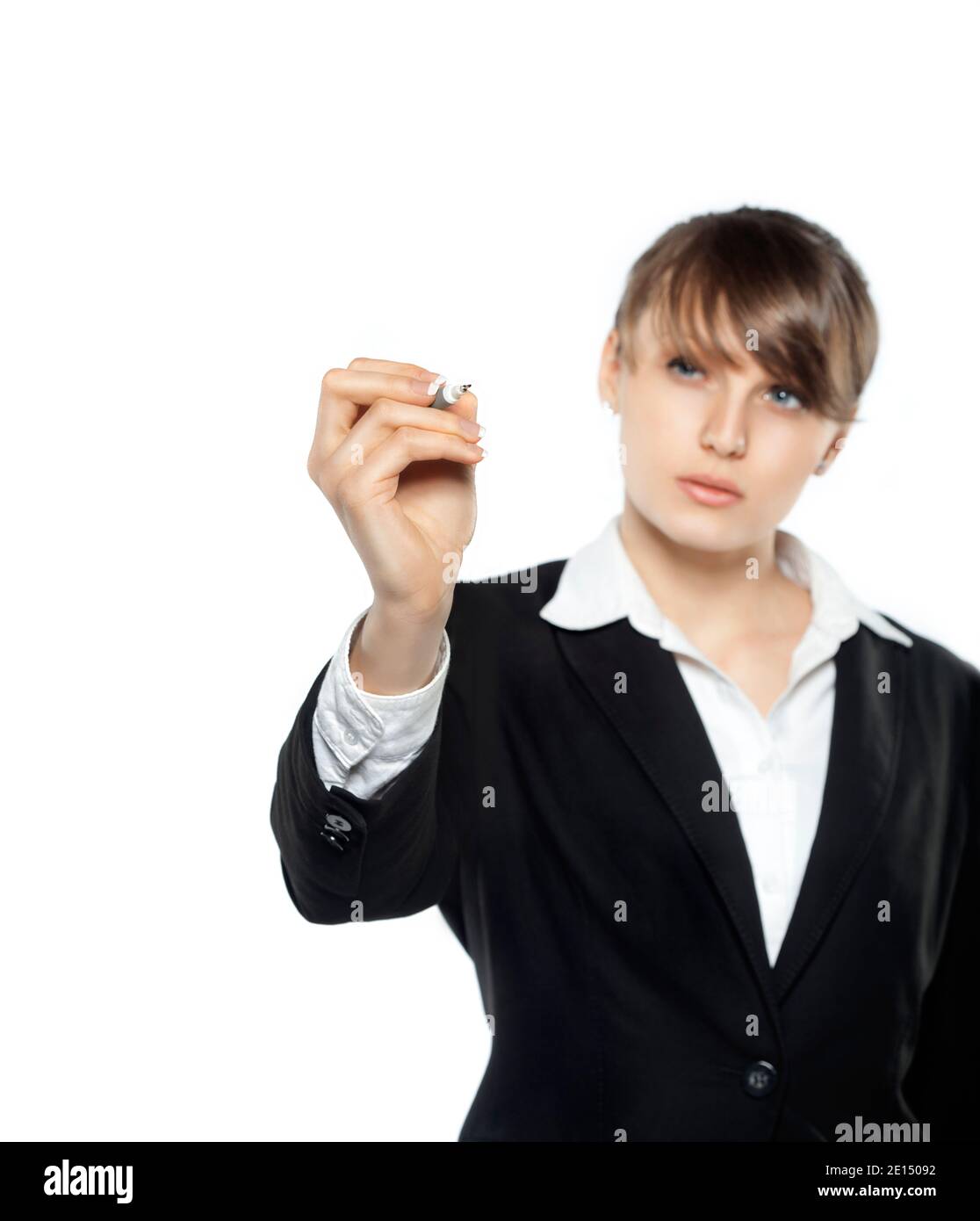 business woman isolated on white background Stock Photo - Alamy