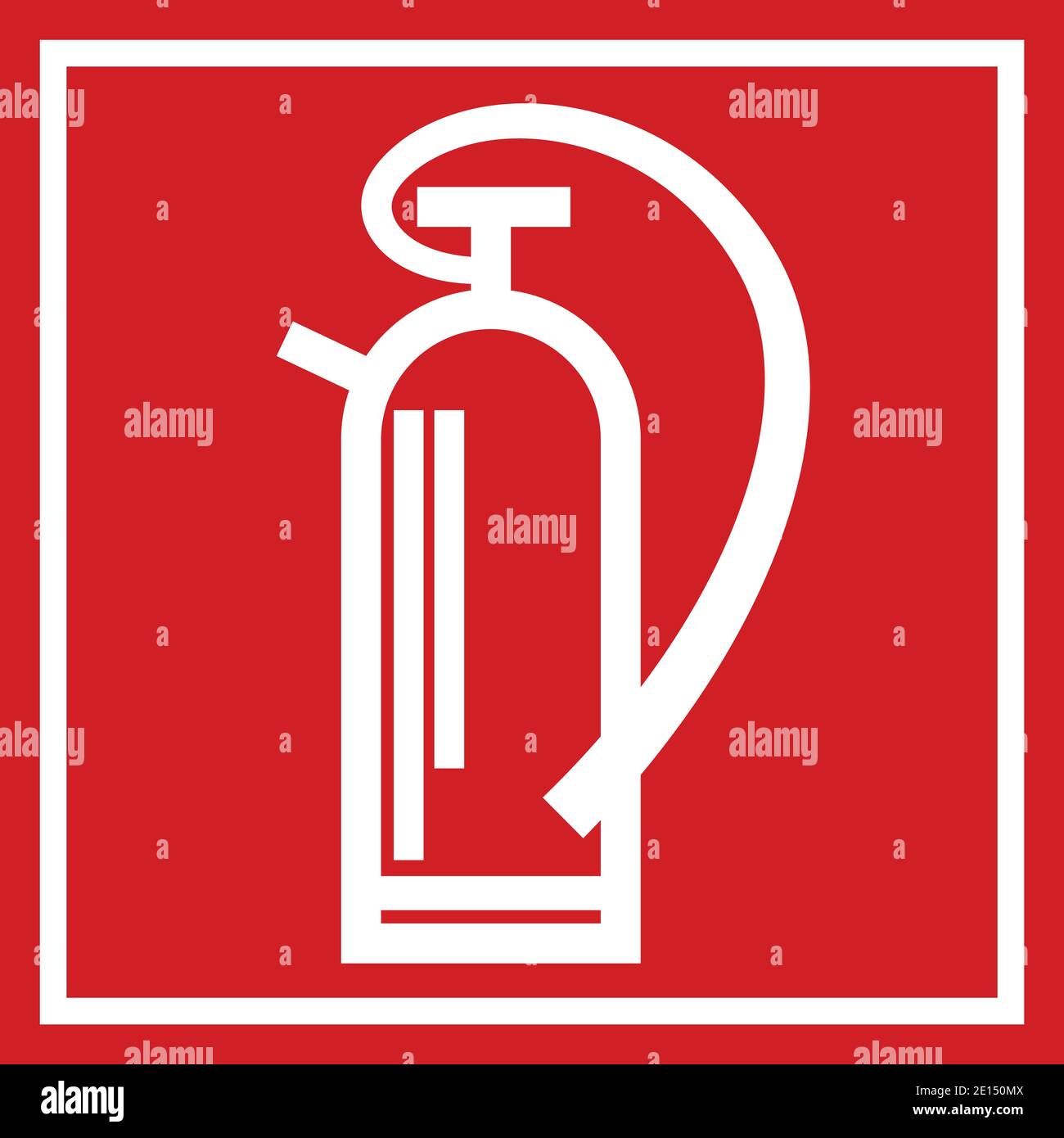 Red and white fire extinguisher sing symbole Stock Vector Image & Art ...