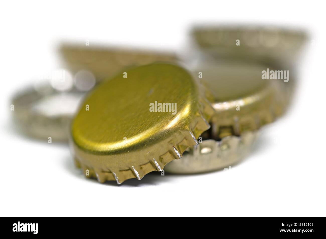 Crown cork against white background, close-up Stock Photo - Alamy