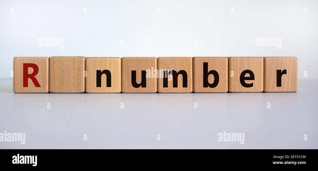 R - reproduction number symbol. Wooden cubes with word R - reproduction ...