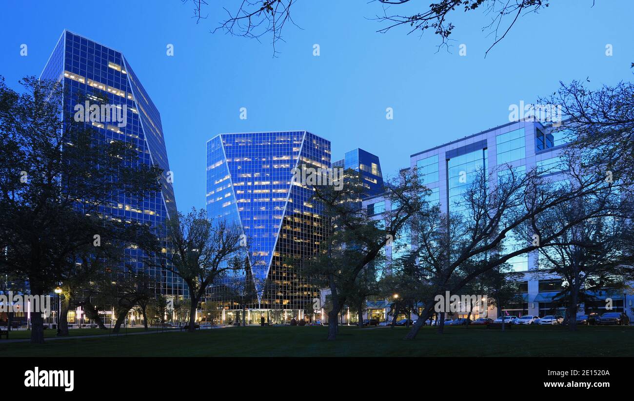 Downtown Regina Skyline Saskatchewan Canada High Resolution Stock ...