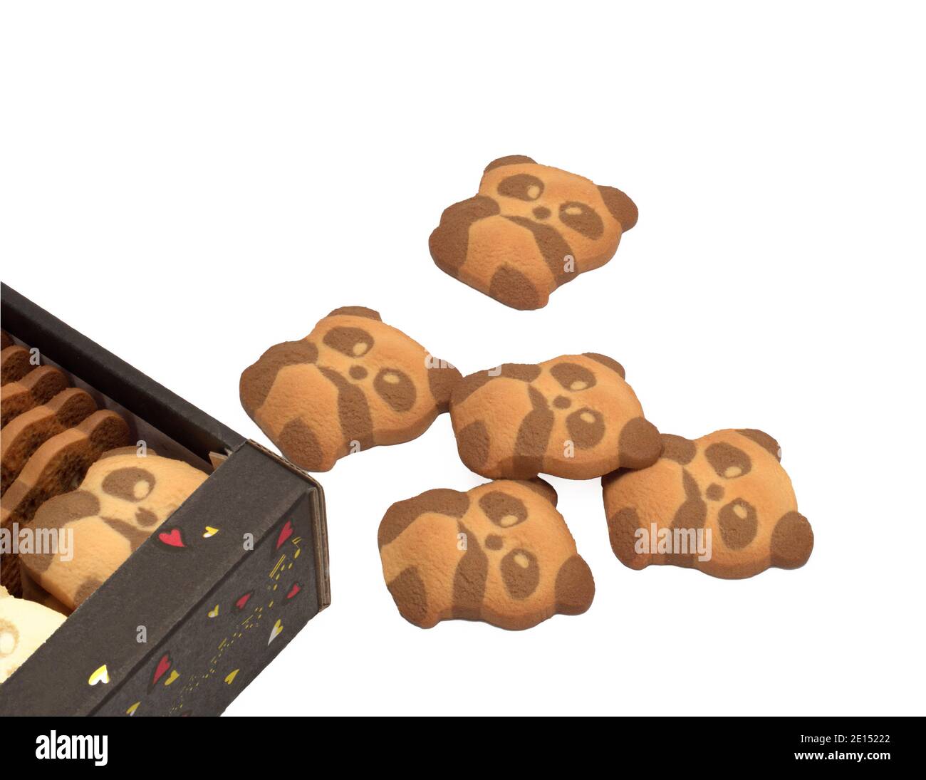 Five sandy cookies isolated on the white, sandy bears Stock Photo - Alamy