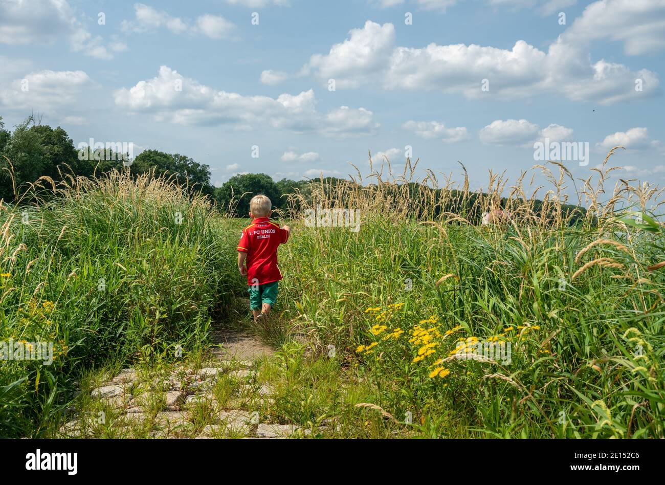 Child In The Countryside Stock Photo - Alamy