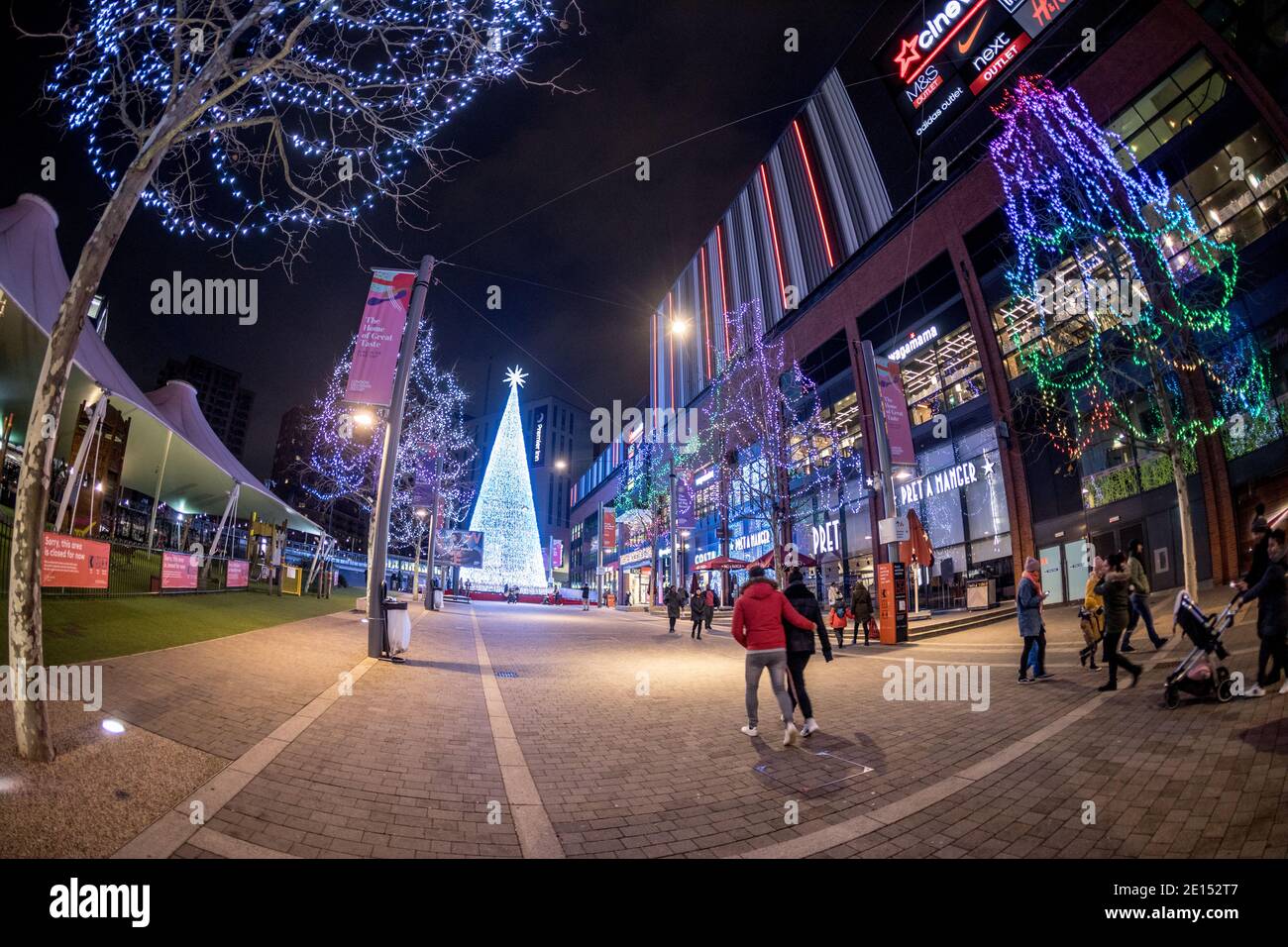 Christmas Tree and Decorations in Wembley Park Shopping Centre London ...