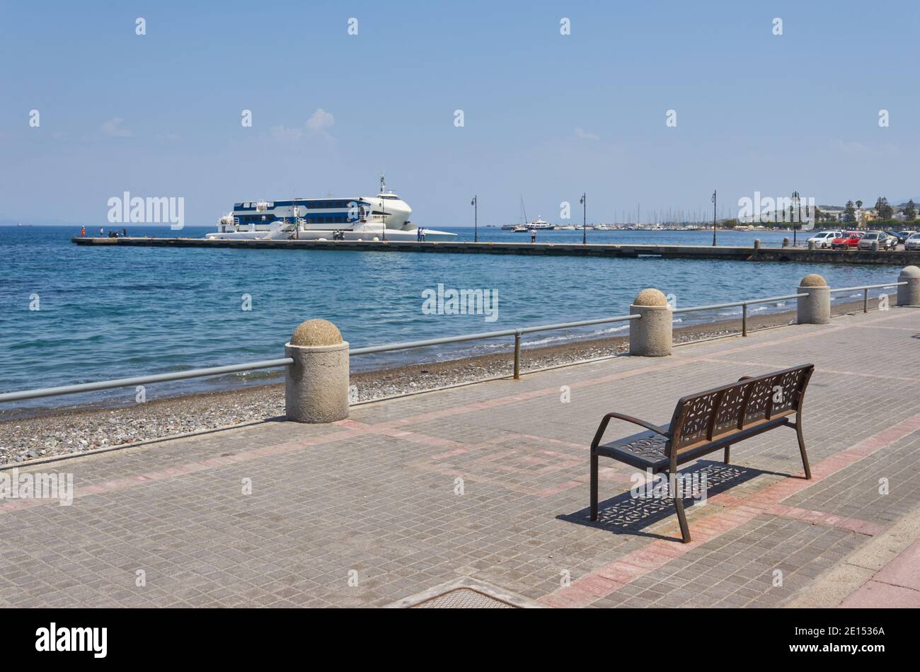 KOS ISLAND, GREECE - MAY 02, 2018 : Kos island beach town at summer ...