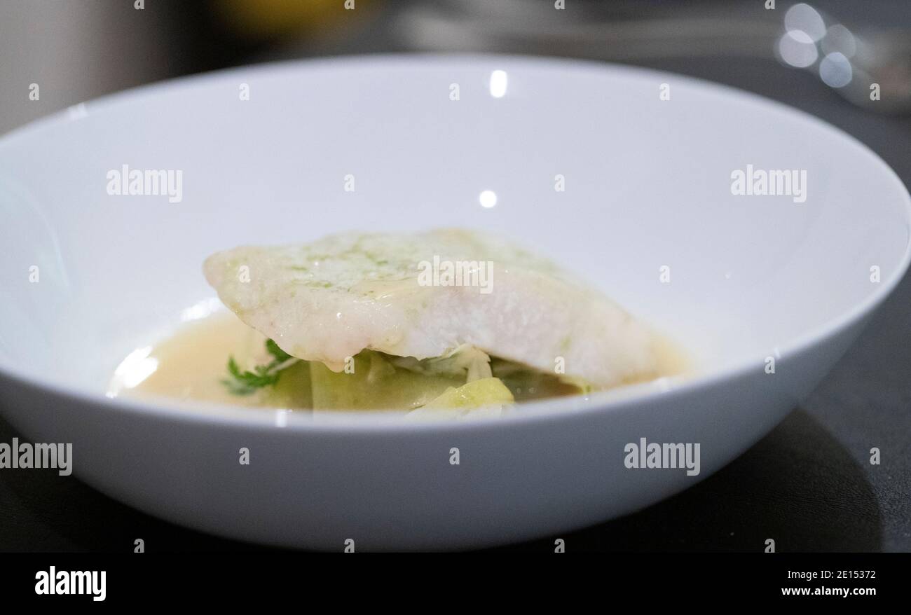 Brill fillet. Take away food. New Years Eve takeaway menu Dine at Home ...